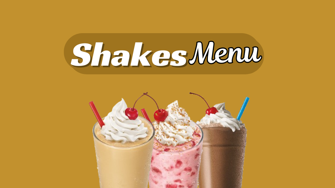 Sonic Shakes Menu